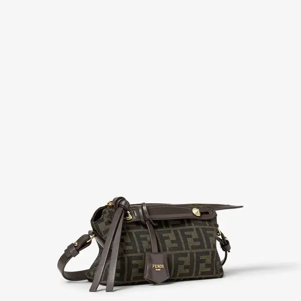 Fendi Ff Zucca Jacquard And Leather Mini Bag
